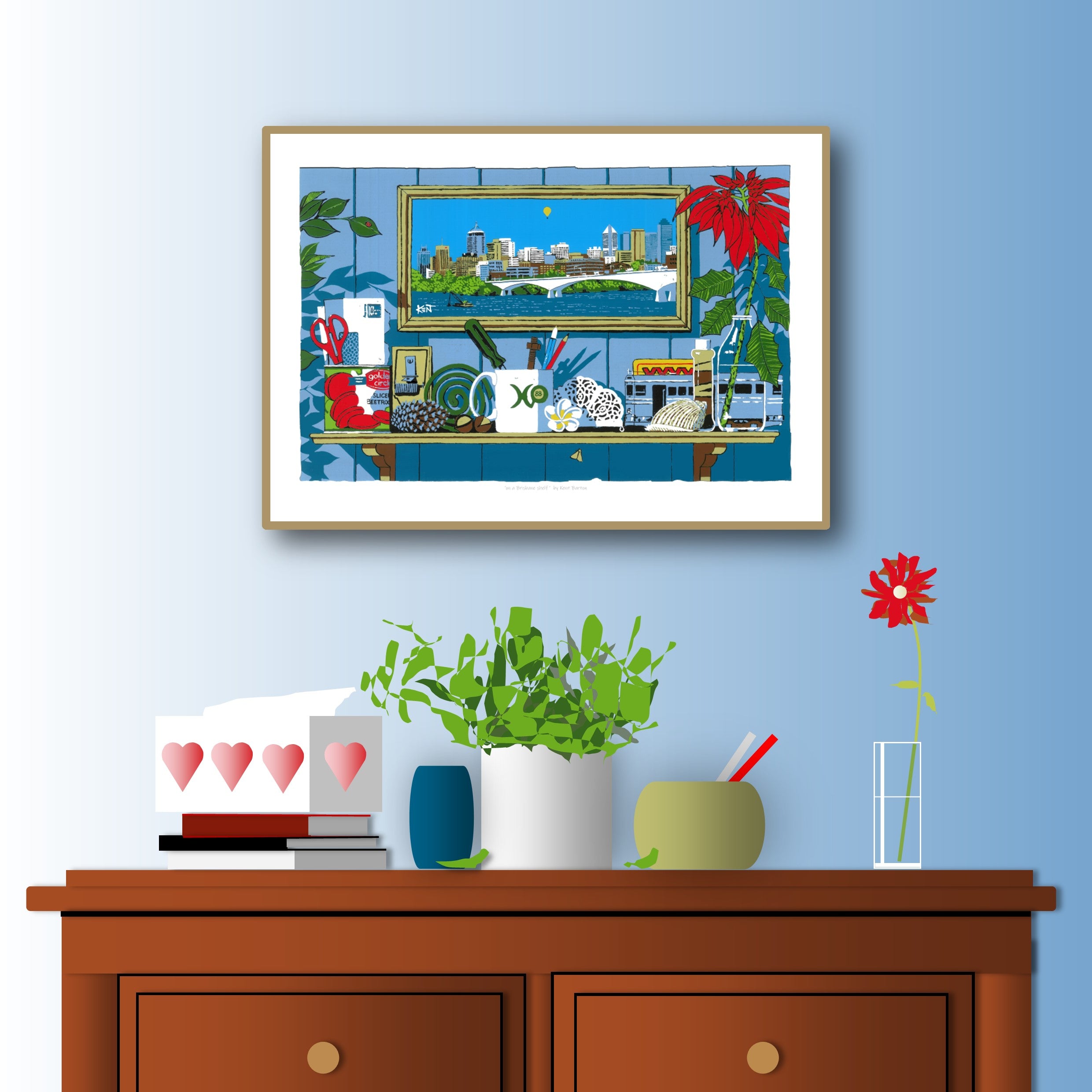 On a Brisbane shelf – Kent Barton Artist